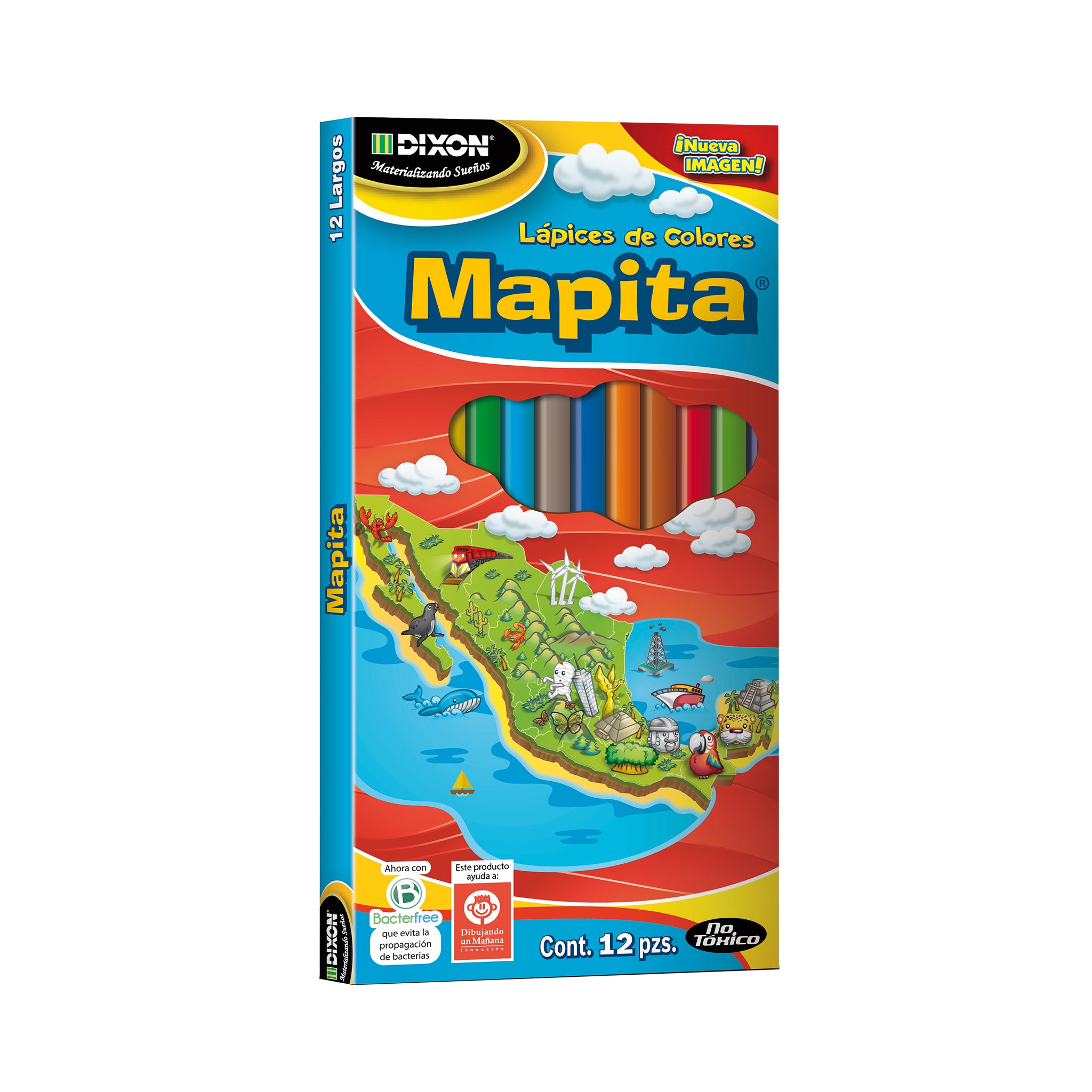 Lápices de colores largos Mapita – Papelerías Bety