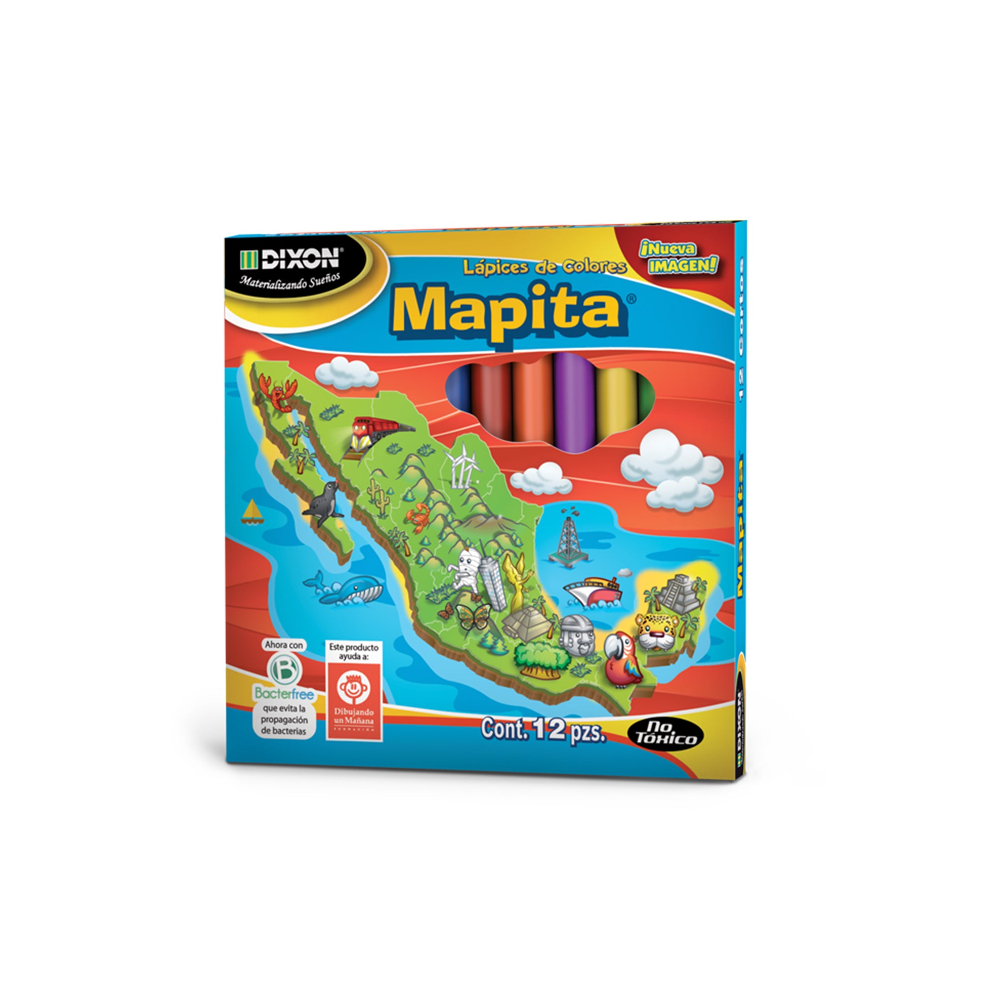 Lápices de colores cortos Mapita – Papelerías Bety